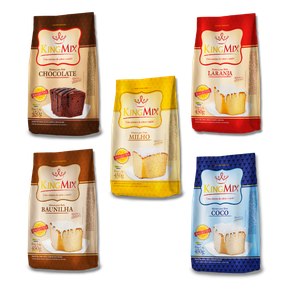 Kit De Misturas De Bolos Tradicionais Sortidos Sem Glúten - 5 UN